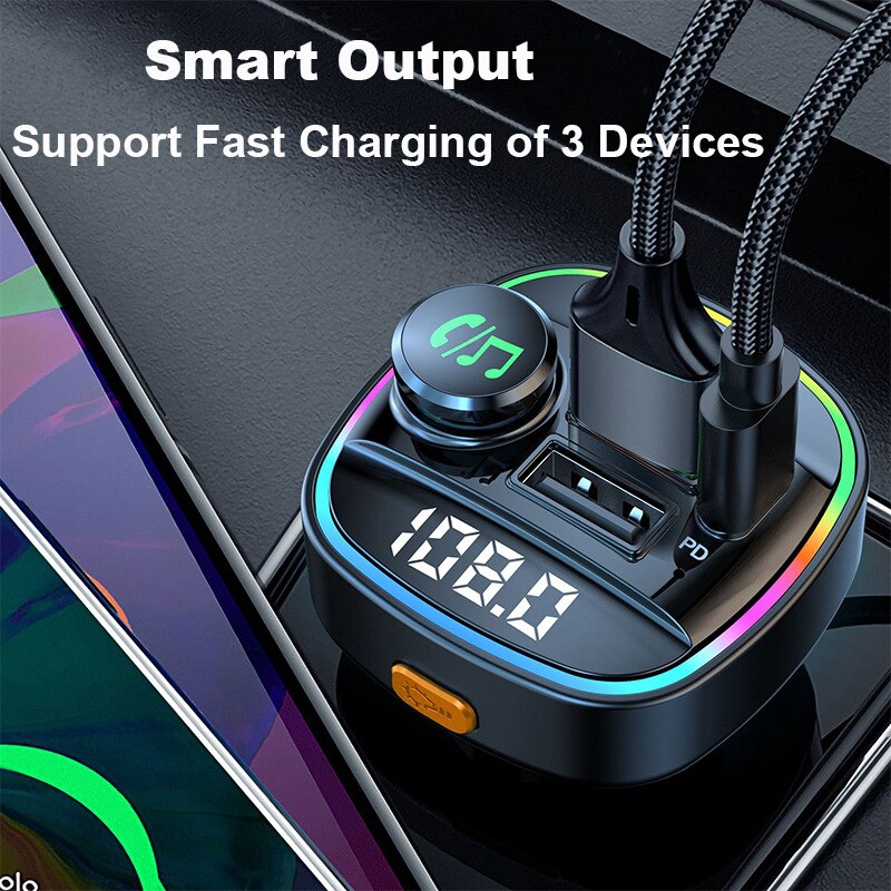 Modulator FM Bluetooth 5.0, Transmitator FM cu functie de incarcator ...