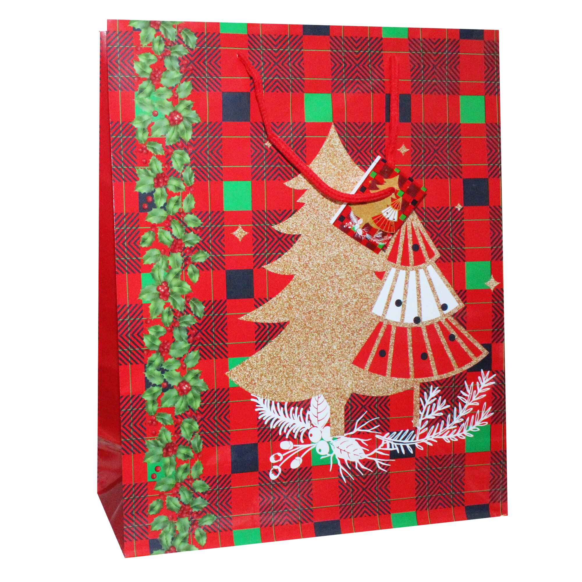 Set 3 Pungi cadou Craciun, Bradut, 32x26x10 cm - eMAG.ro