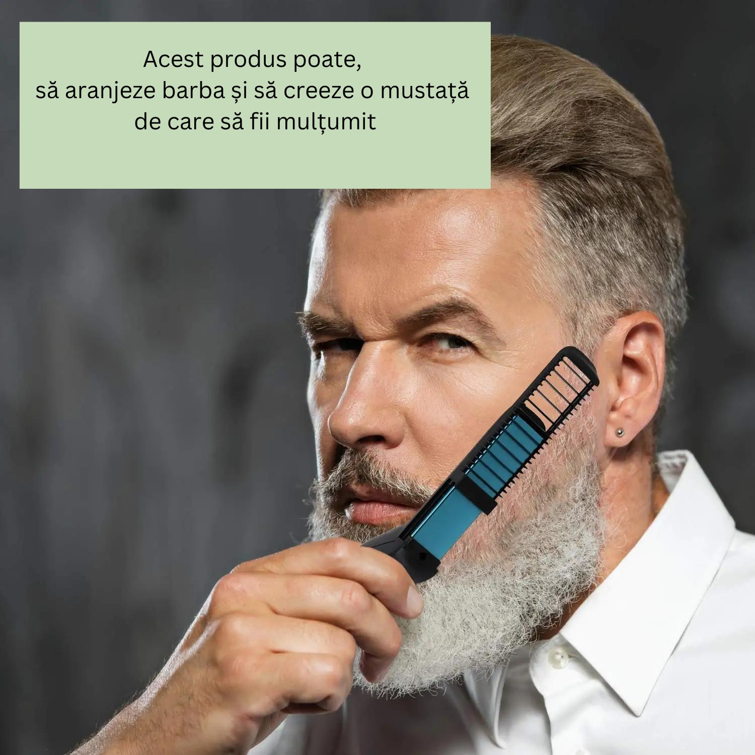 Mini placa 2in1 pentru indreptat parul si barba barbati, 10 W, culoarea ...