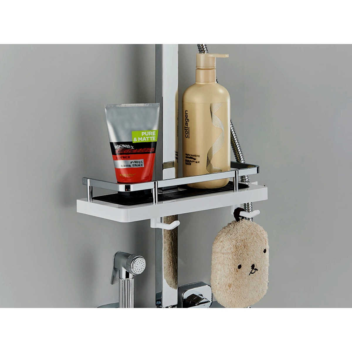 Set de dus digital, cromat, sistem de dus termostatic cu afisaj - eMAG.ro