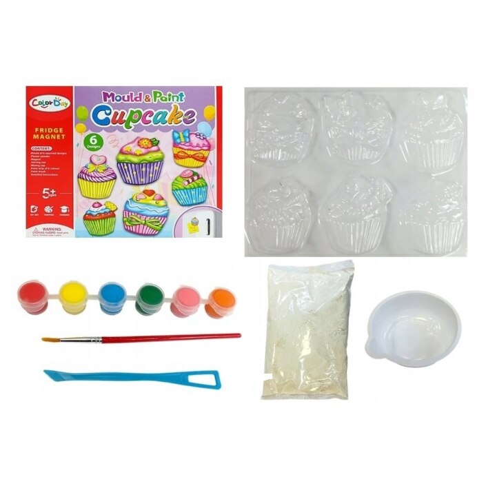 Set de pictat si creat magneti, Cupcake, 6 forme diferite - eMAG.ro