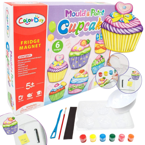 Set de pictat si creat magneti, Cupcake, 6 forme diferite - eMAG.ro