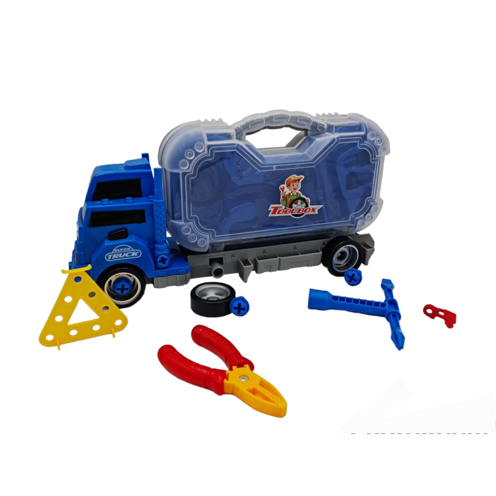 Camion demontabil cu lumini si trusa de scule, 10 piese, 7Toys - eMAG.ro