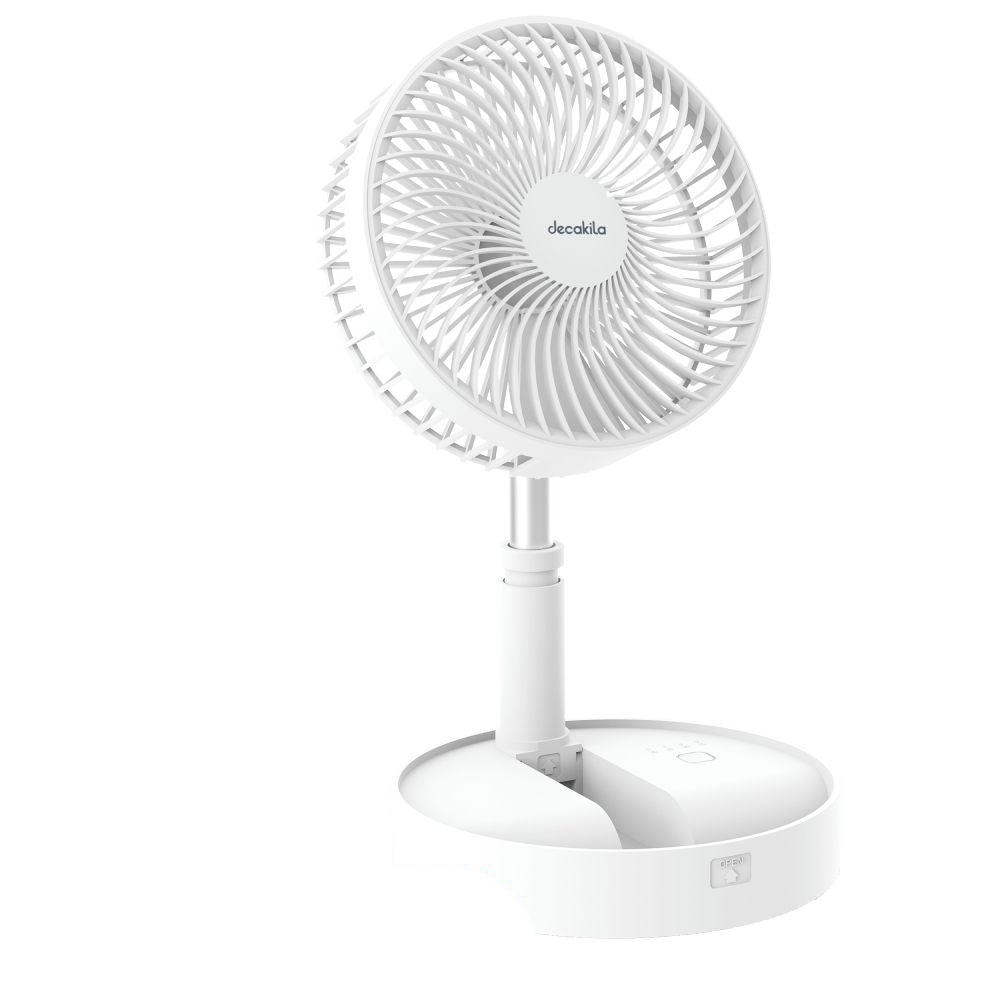 Mini ventilator telescopic pliabil Decakila, USB, 5 W, Alb - eMAG.ro