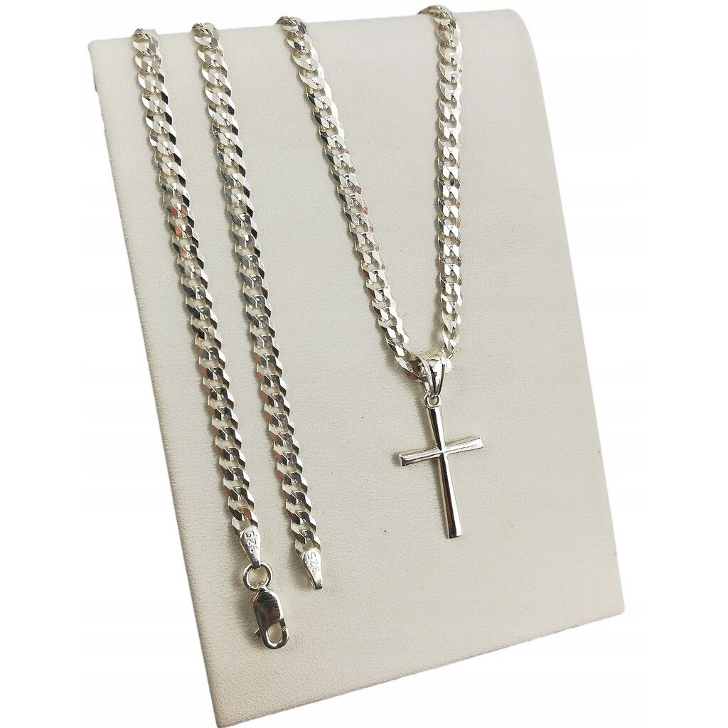 Lant din argint 925 cu cruce latime 70 cm 3.8 mm - eMAG.ro