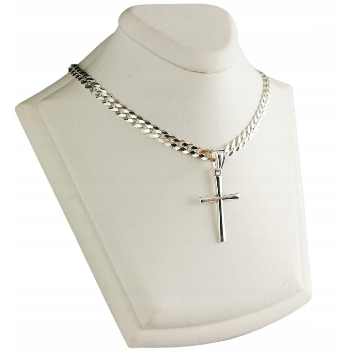 Lant din argint 925 cu cruce latime 70 cm 3.8 mm - eMAG.ro