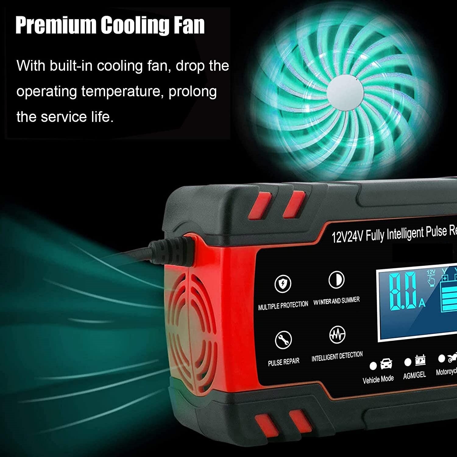 Starter auto multifunctional, Excitat®, Incarcare rapida, 12V/8A, 24V ...