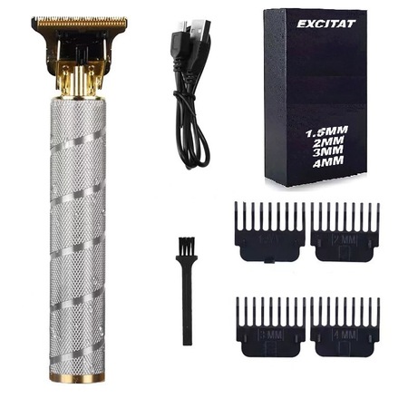 Trimmer T9, Excitat, Titan, Wireless, Argintiu - eMAG.ro