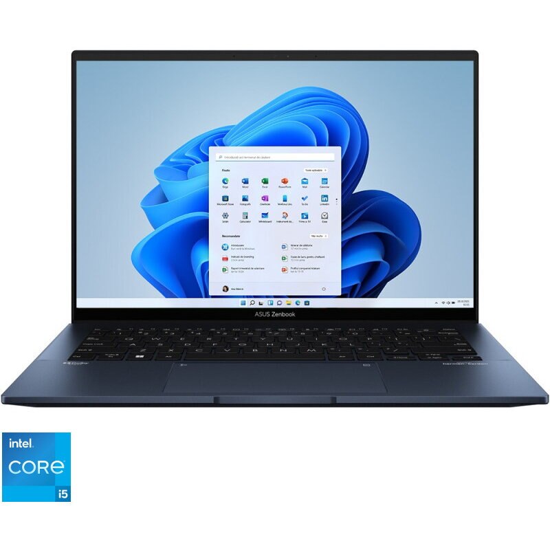 Laptop ASUS Zenbook 14 OLED UX3402ZA Procesor Intel® Core™ i5-1240P 12M ...
