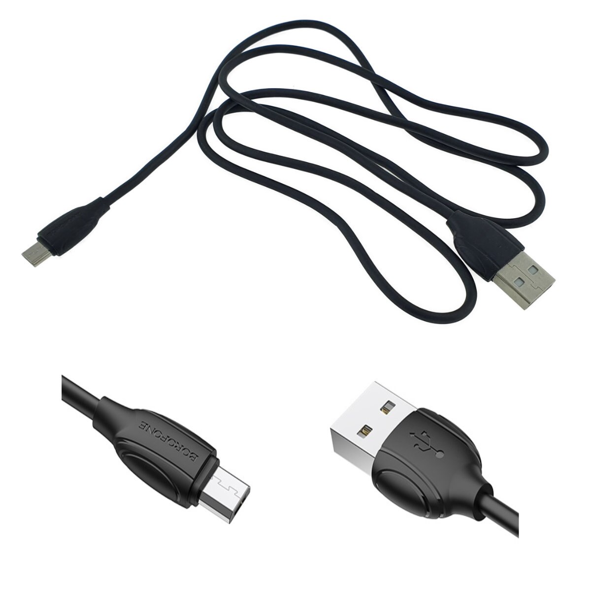 Cablu de date si alimentare, Borofone 70177, BX19, conector USB Tip A ...