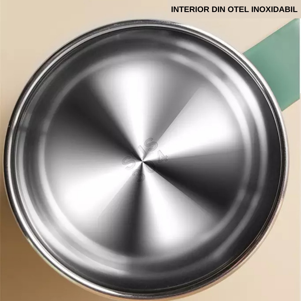 Cana termos din otel inoxidabil, capac cu slider magnetic, cu pereti ...