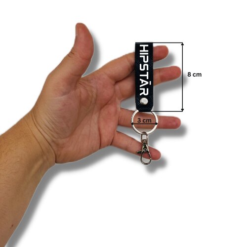 Breloc personalizat, BRELOCK, piele ecologica, 3 x 8 cm, text cu mesaj ...