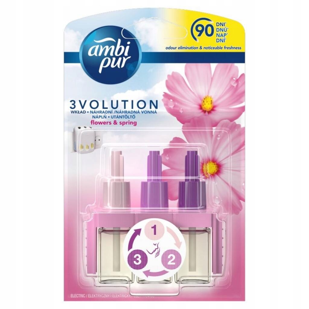 Set 3 rezerve pentru odorizant, Ambi Pur, Flowers&Spring, 20 ml - eMAG.ro