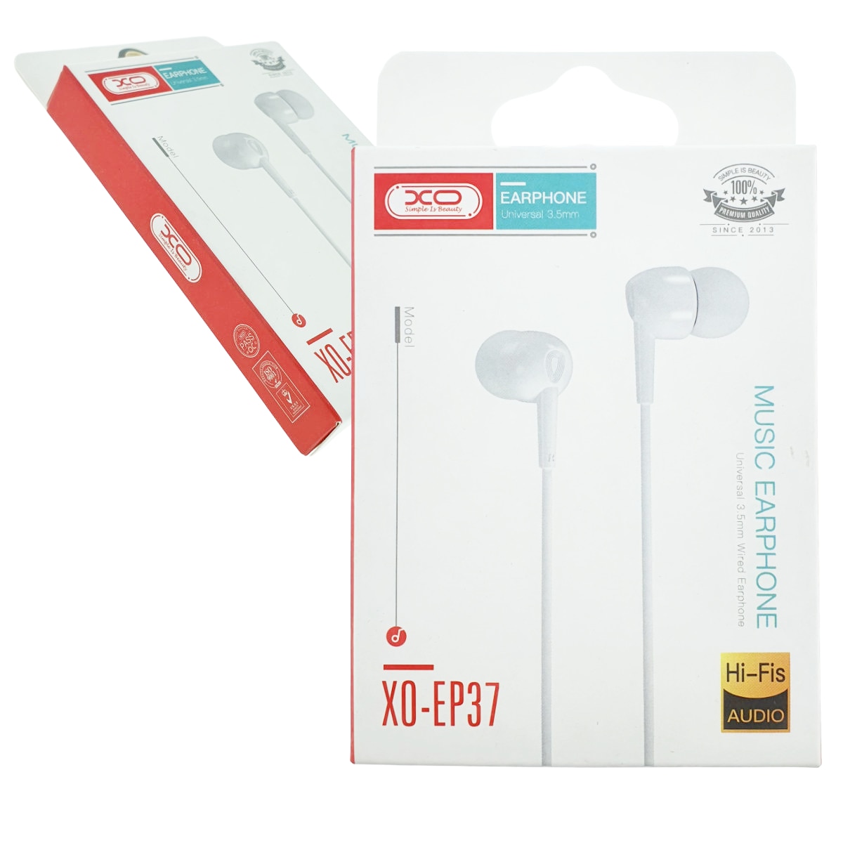 Casti in-ear cu microfon, XO-EP37 87789, conector tip Jack 3.5 mm, control pe fir, lungime cablu ...