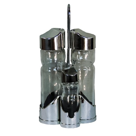 Set condimente oliviera cu 4 piese si suport - eMAG.ro