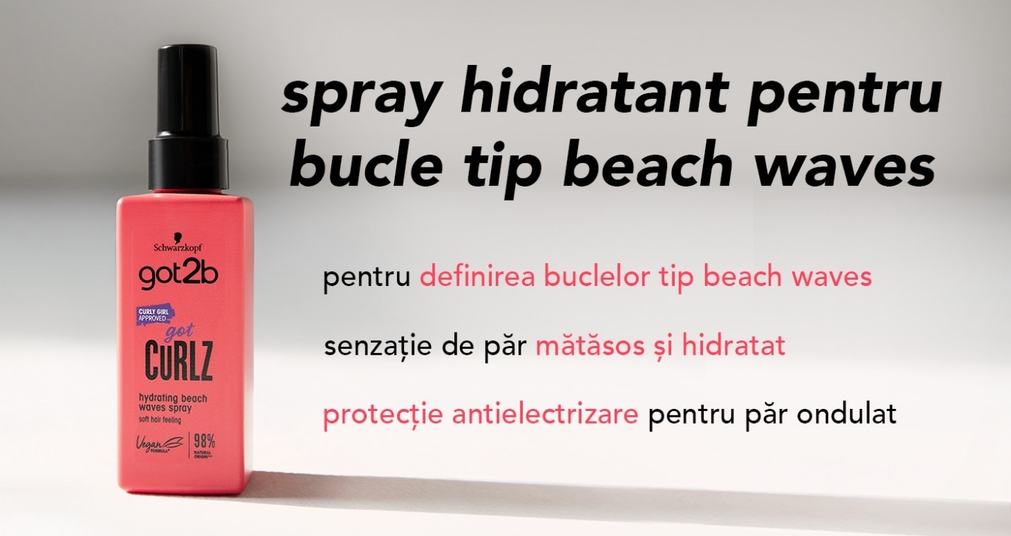 Spray hidratant Got2b pentru bucle tip beach waves, 150 ml - eMAG.ro