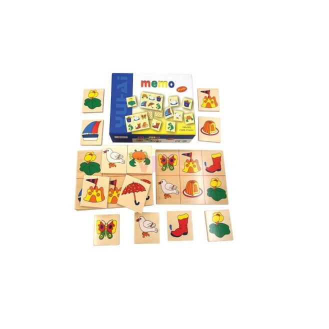 Joc educativ de memorie si asociere imagini, Memo, 24 piese - eMAG.ro