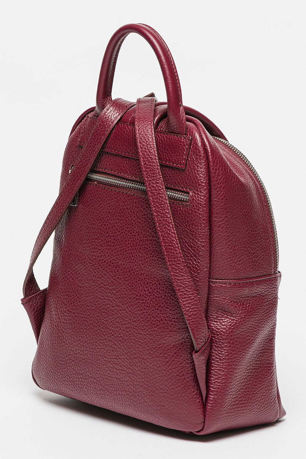 Antonia Moretti, Кожена раница с релефен ефект, Тъмновиолетов - eMAG.bg