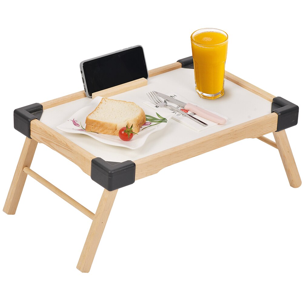 Masuta Quasar & Co.®, pliabila, cu suport pentru telefon, lemn, 47 x 31 ...