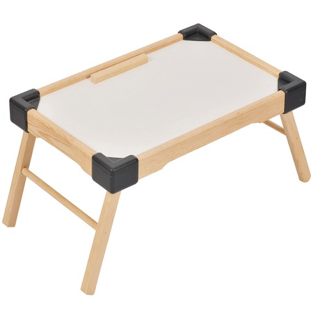 Masuta Quasar & Co.®, pliabila, cu suport pentru telefon, lemn, 47 x 31 ...