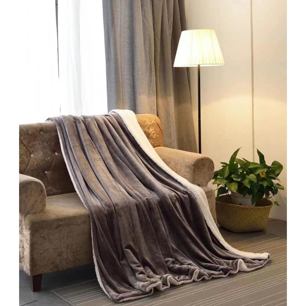 Extra puha&vastag sherpa takaró szürke színű 200*230cm - eMAG.hu