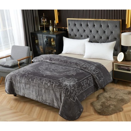 OMS Cocolino Vastag ágytakaró, puha plüss, 200 x 230 cm, 3,5 kg, szürke - eMAG.hu