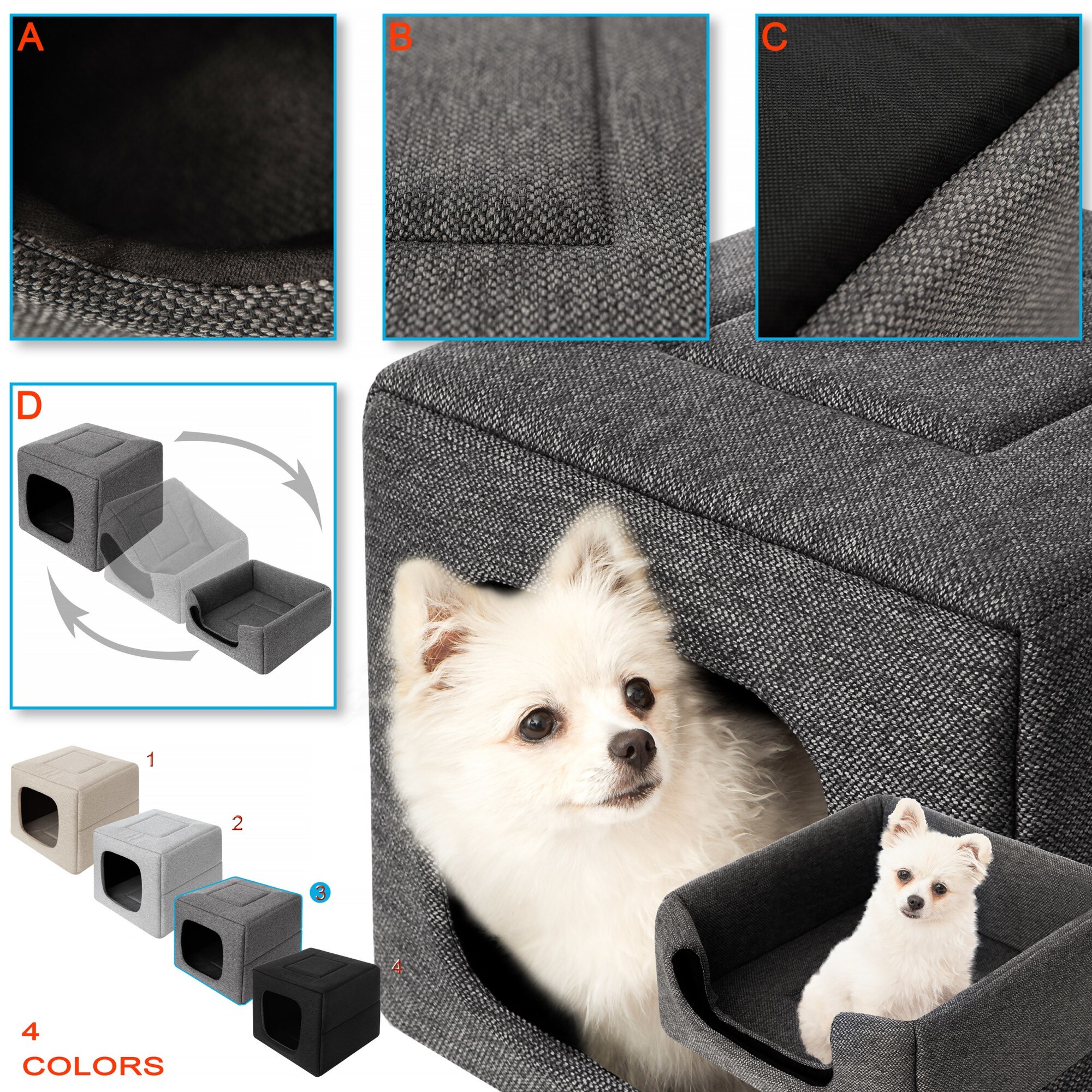 Къща за домашни любимци ''Butterfly Megan'', Сива, R4 - 55x55x44 - eMAG.bg