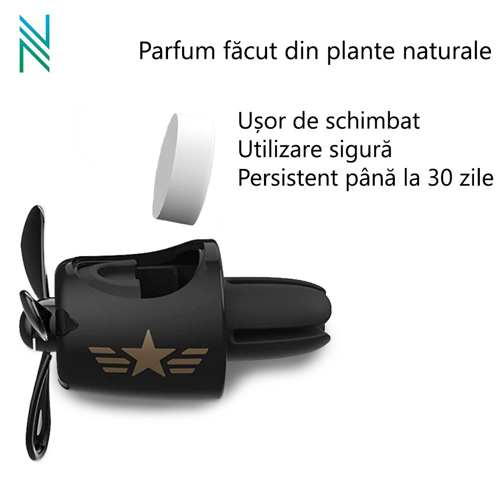 Difuzor auto aromaterapie Nimox® Car Pilot Bear, Kit Odorizant, 2 arome ...