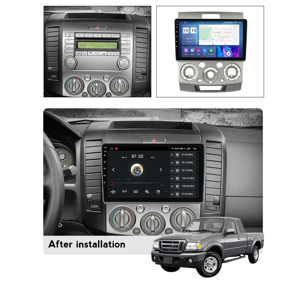 Специална навигация Ford Ranger 2006-2011, NAVI-IT Android 12, 4 GB RAM ...