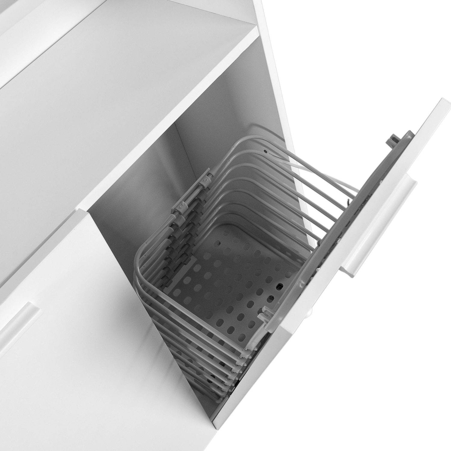 Dulap Baie cu doua Usi si doua Cosuri de Rufe Goodmob, Naxos, Alb ...