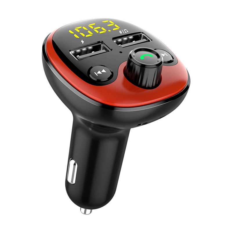 Incarcator auto, USB, LED, Quick Charge, Negru/Rosu - eMAG.ro