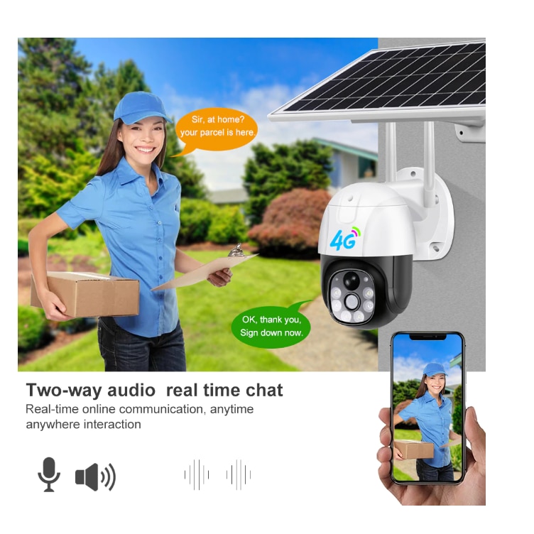 Камера за наблюдение JRH, Със SIM, Соларен панел, PTZ, WIFI, Lan, Micro ...