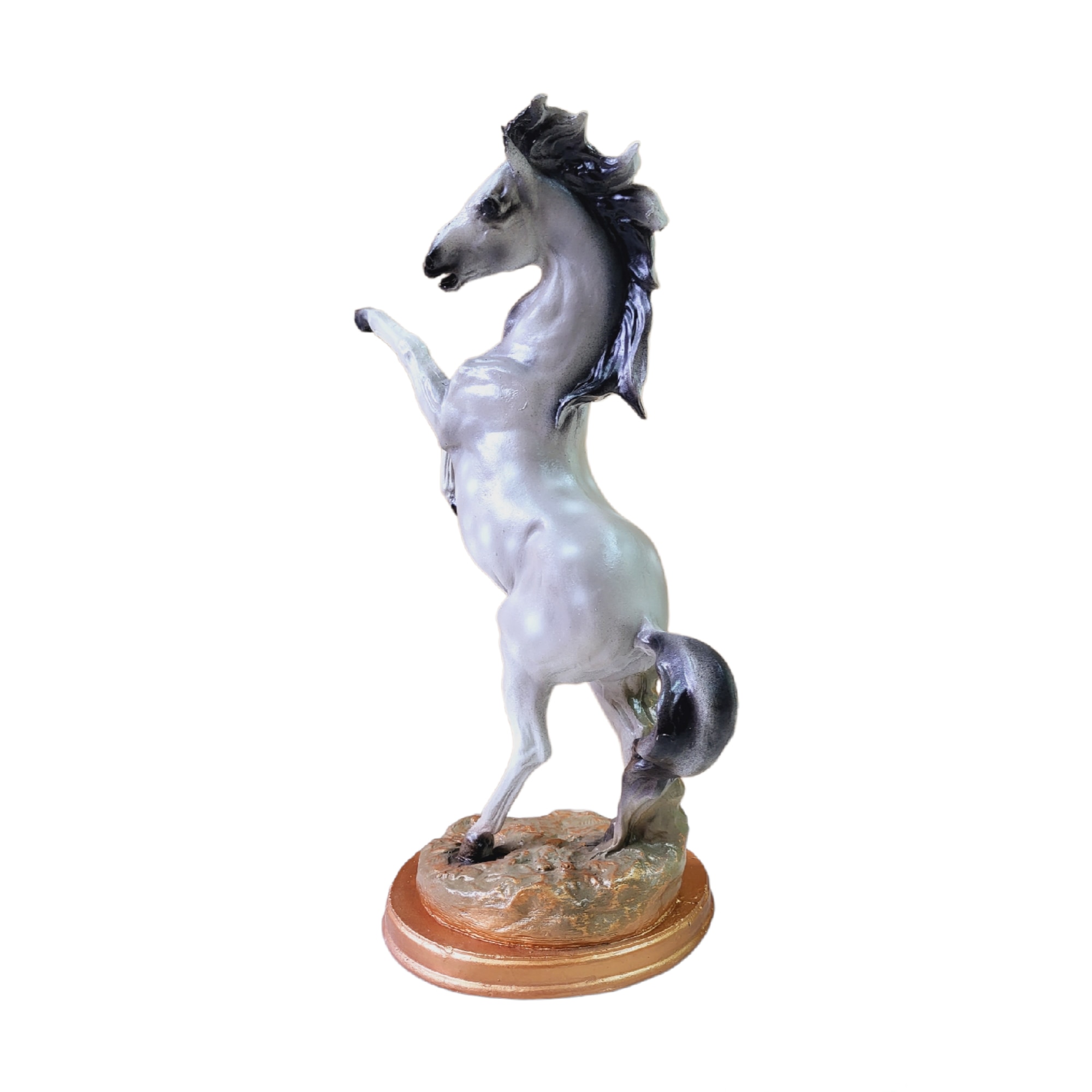 Statueta Cal in picioare, polystone, interior/exterior, inaltime 37 cm ...