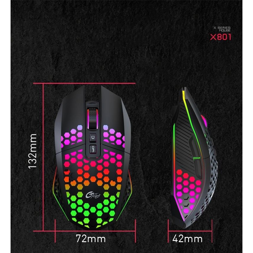 Mouse pentru gaming, Wireless, iluminare RGB, 7 butoane de joc ...