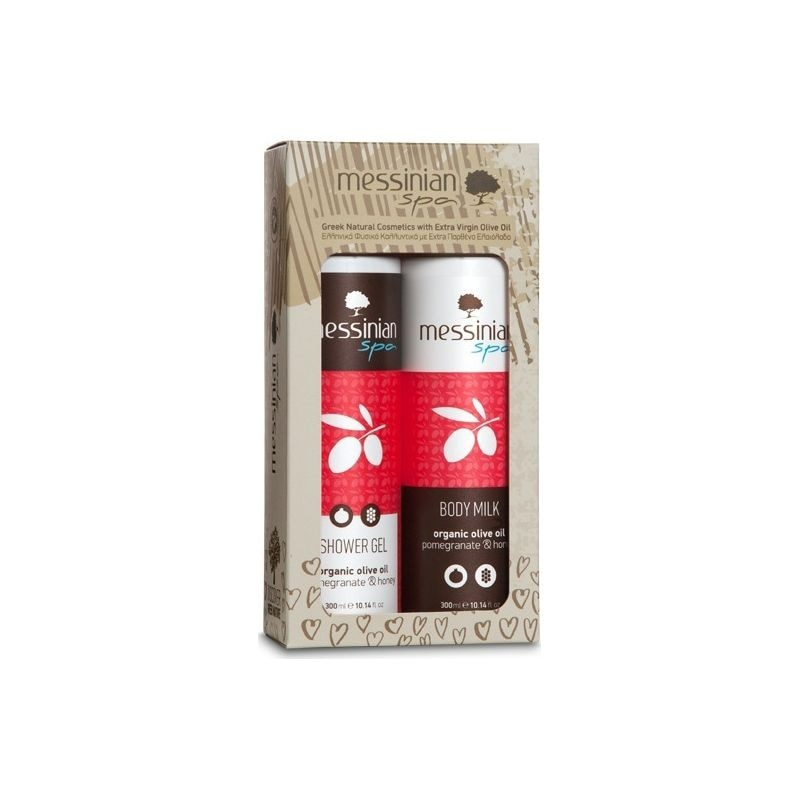 Set pentru baie, Messinian Spa, Rodie/Miere, Antioxidant, 2 buc, 300 ml ...