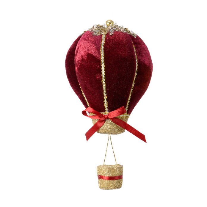 Glob Craciun 3 culori asortate, balon zburator catifea, D12cm/H23cm ...