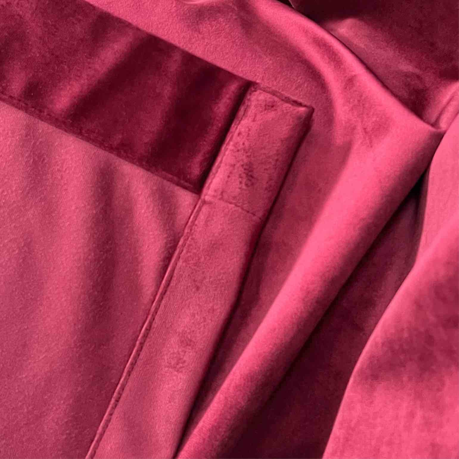 Set doua draperii Catifea, culoare Rosu bordo 2x150x260 cm, cu rejansa ...