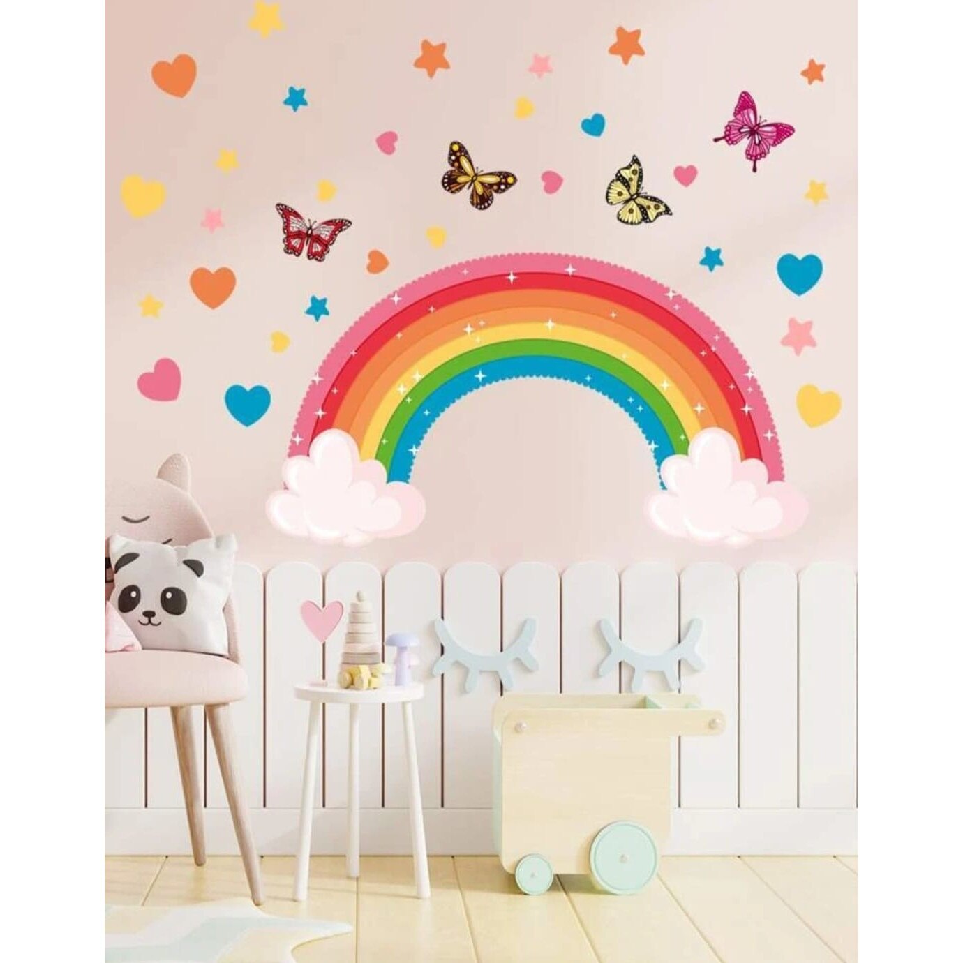 Sticker Autocolant Perete pentru Camera copiilor, Curcubeu, 80 cm x 60 ...
