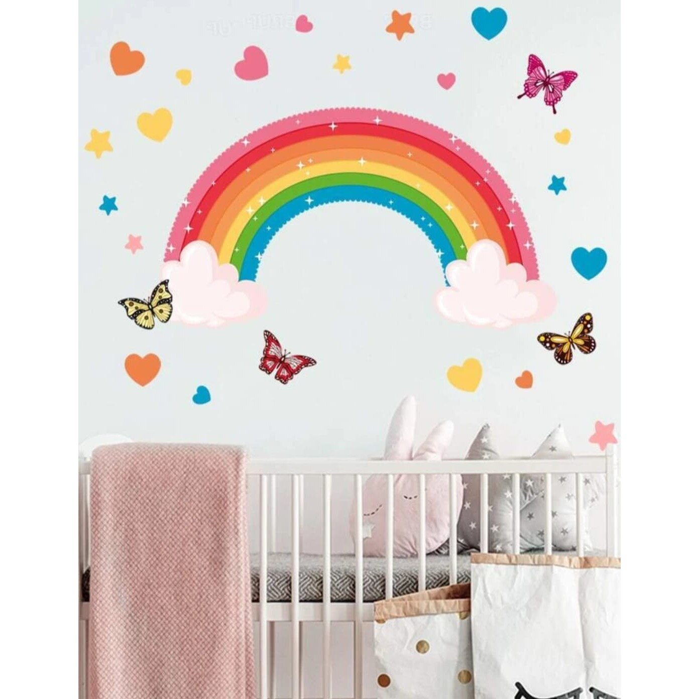 Sticker Autocolant Perete pentru Camera copiilor, Curcubeu, 80 cm x 60 ...