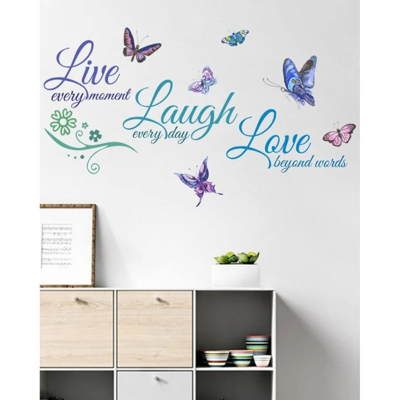 Sticker Autocolant Perete, multicolor, Mesaj Motivational, 65 cm x 38 ...