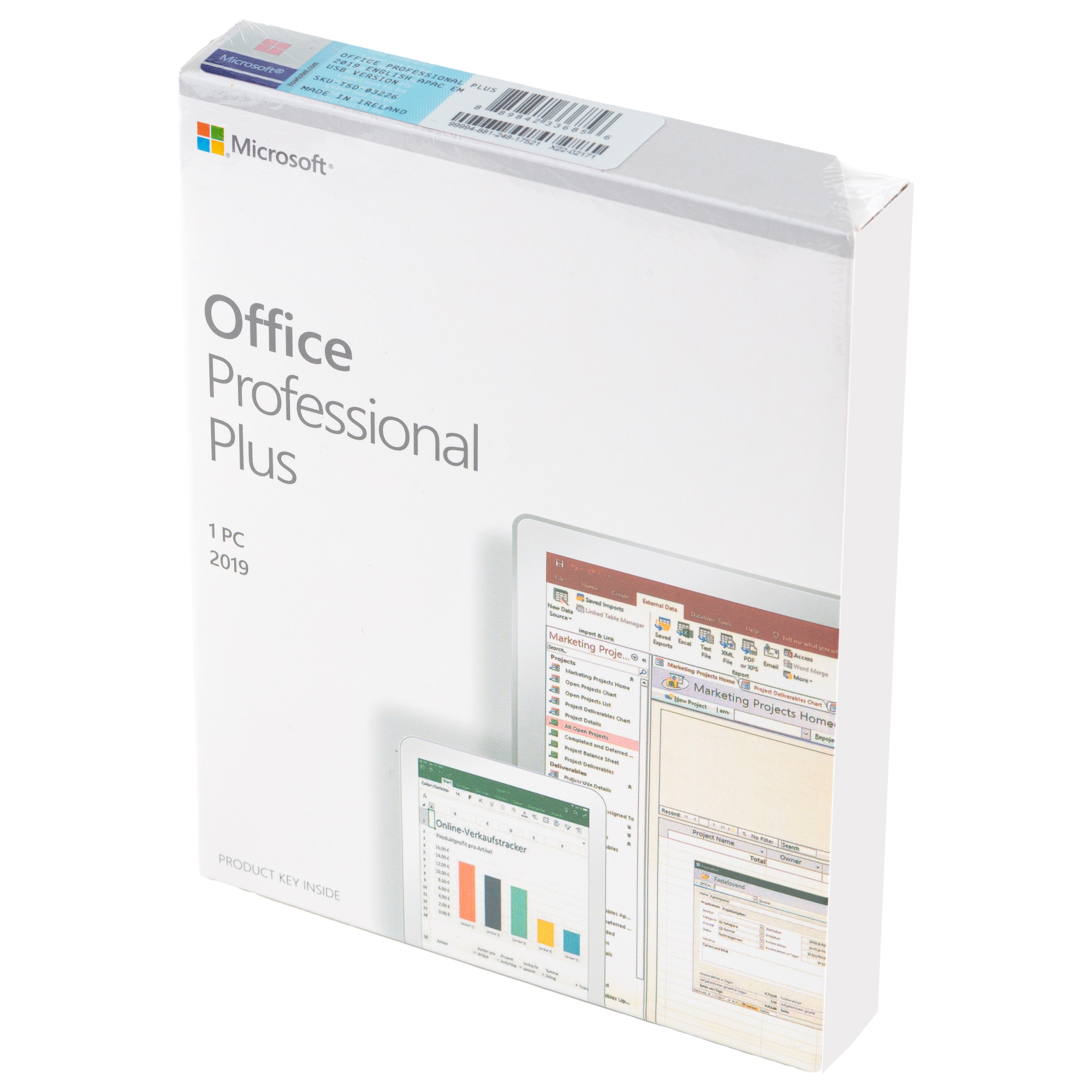 Microsoft Office 2019 Professional Plus, Retail FPP, Windows 32/64 bit ...