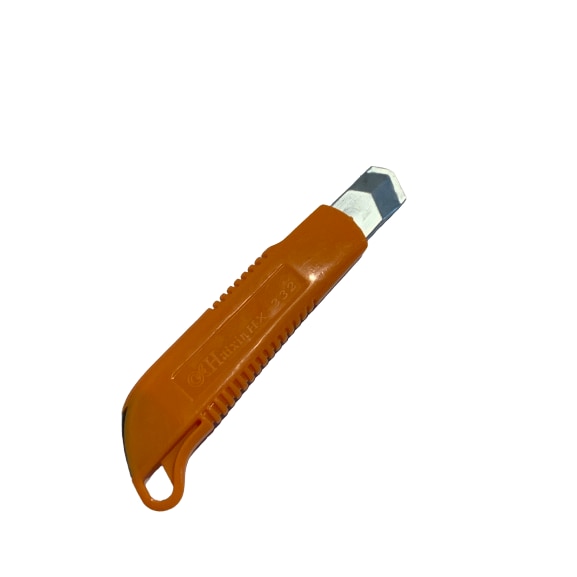 Cutter mare cu protectie, 100 mm x 18 mm, maner retractabil plastic ...