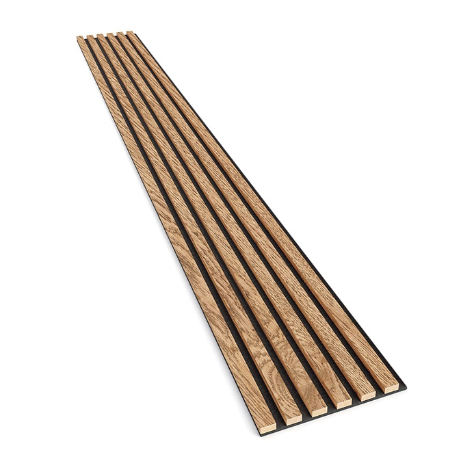 Panou riflaje lemn MDF furniruit, Lameo, 270 cm, 30 cm, furnir de ...