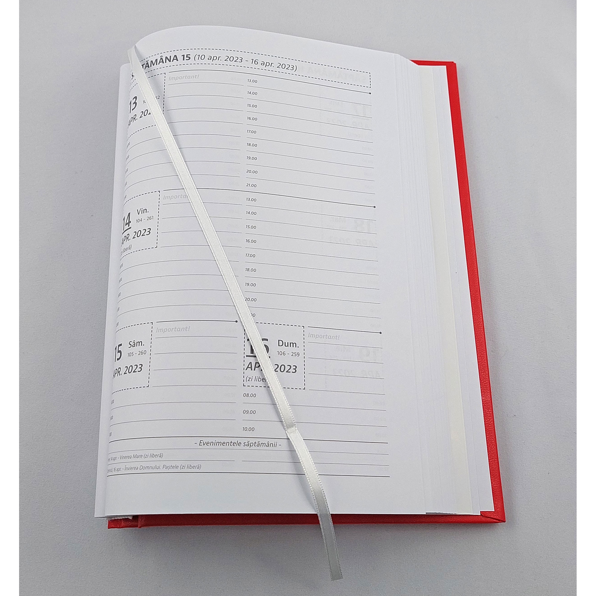 Agenda datata 2023 pentru programari, format B5, 17 x 24 cm, 184 pagini ...