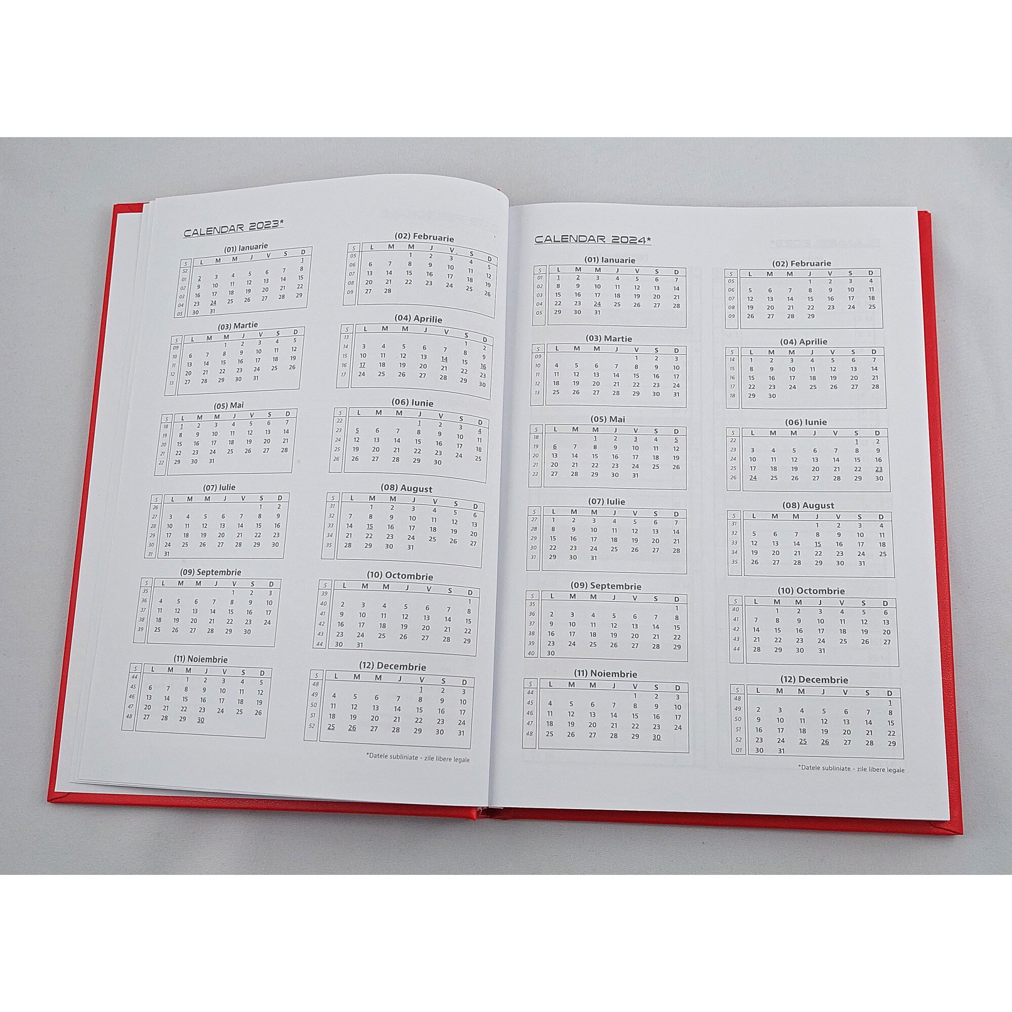 Agenda datata 2023 pentru programari, format B5, 17 x 24 cm, 184 pagini ...