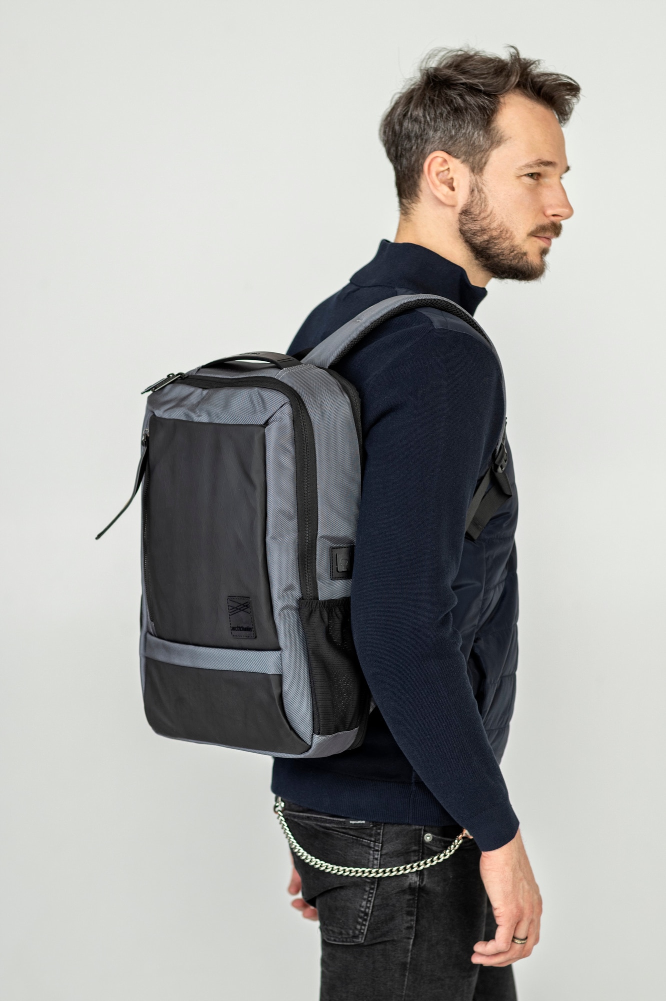 Rucsac pentru barbati, Arctic Hunter, Gri, Poliester, 46 x 31 x 14, cm ...