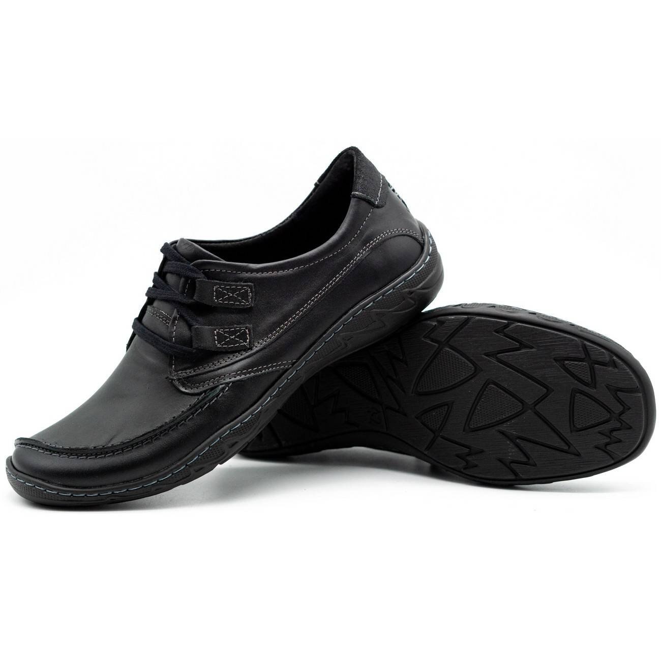 Pantofi din piele pentru barbati 583 Black 41 - eMAG.ro