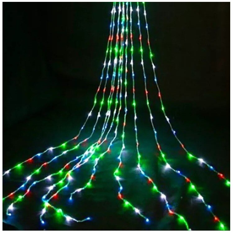 Комплект от 2 бр Инсталация за коледна светлинна завеса 3м 2м 240 Led
