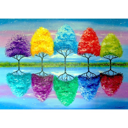 Enjoy - Puzzle Fiecare copac are propria sa istorie colorata - 1 000 ...