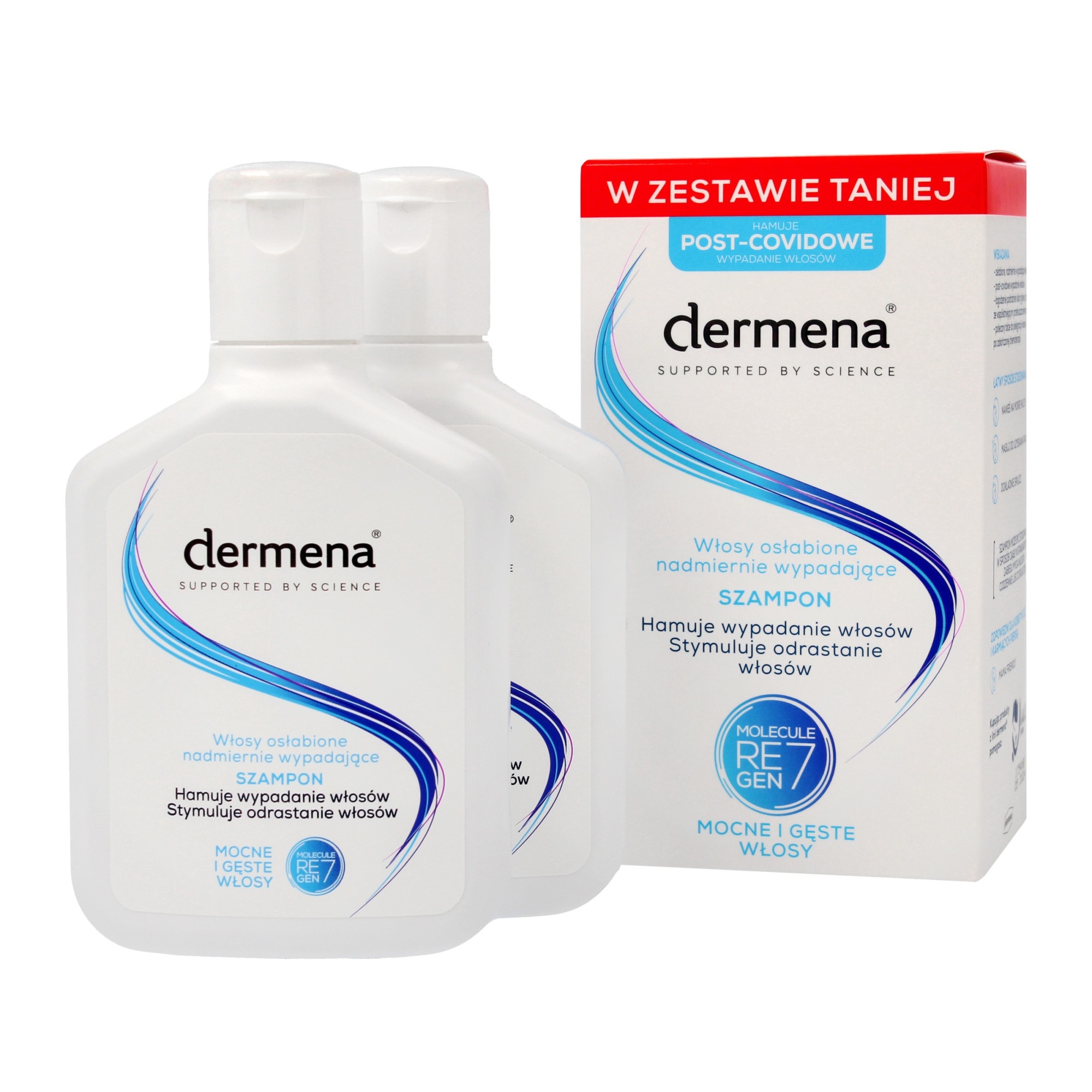 Sampon anti-cadere a parului, Dermena, 2 x 200ml - eMAG.ro
